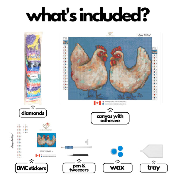 Chickens by Karrie Evenson | Diamond Art Canada – DiamondArt.ca